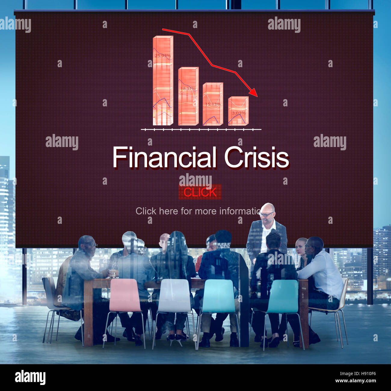 Financial Crisis Depression Failure Decrease Concept Stock Photo - Alamy