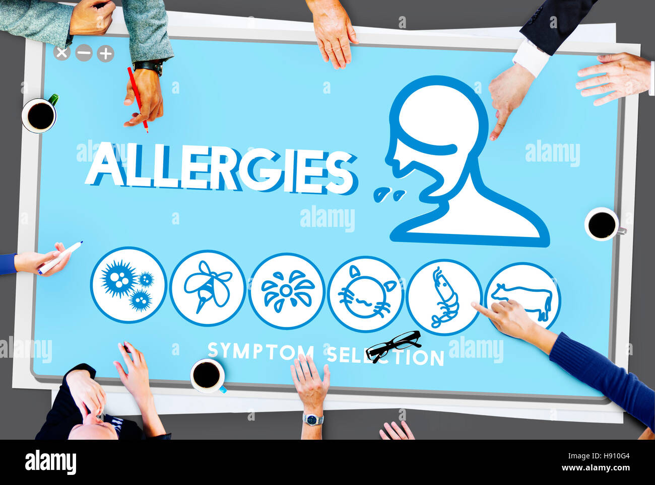 Allergy Hypersensitive Sensitivity Healthcare Infection Concept Stock ...