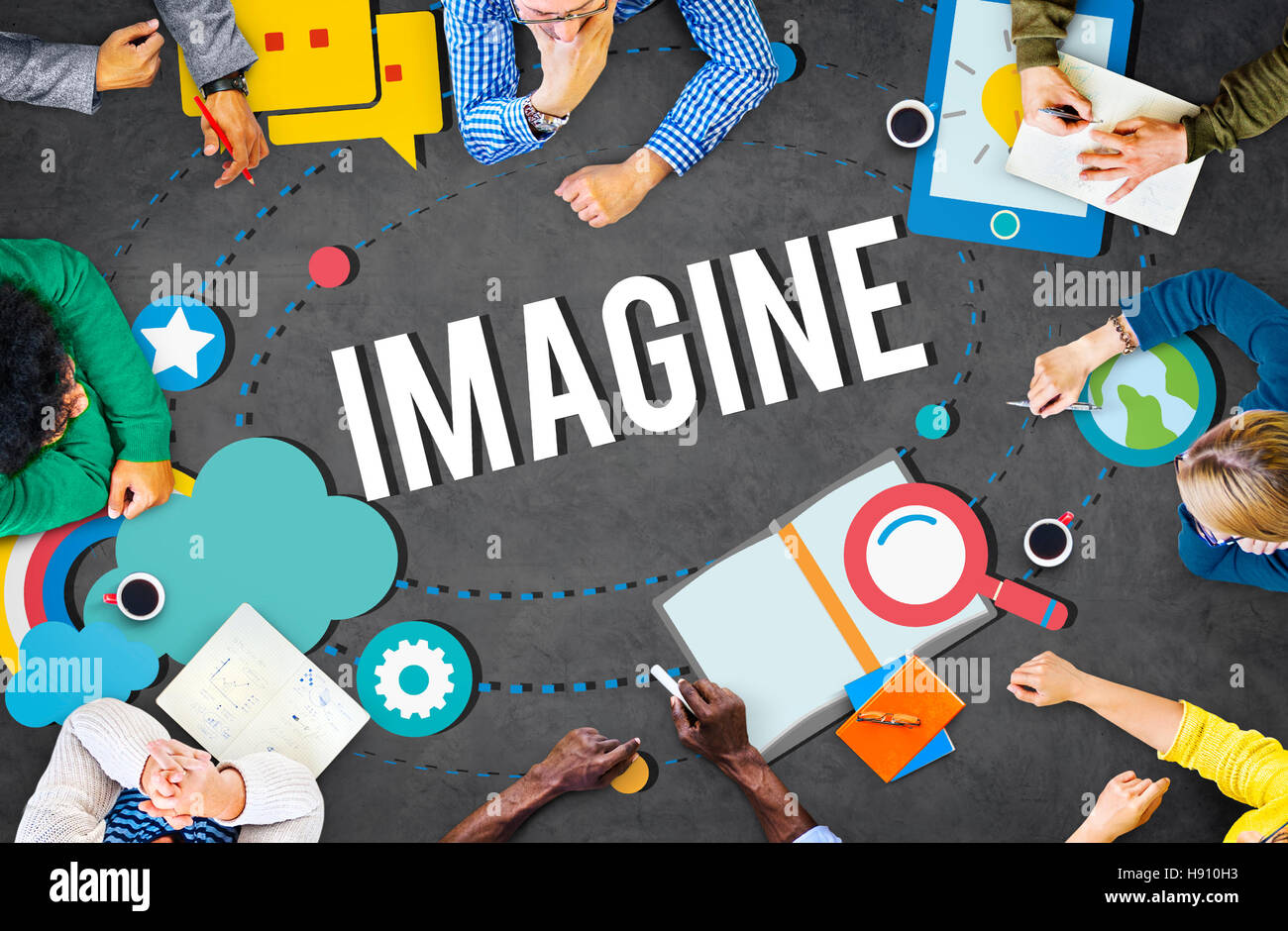 Imagine Imagination Ideas Innovate Thinking Concept Stock Photo - Alamy