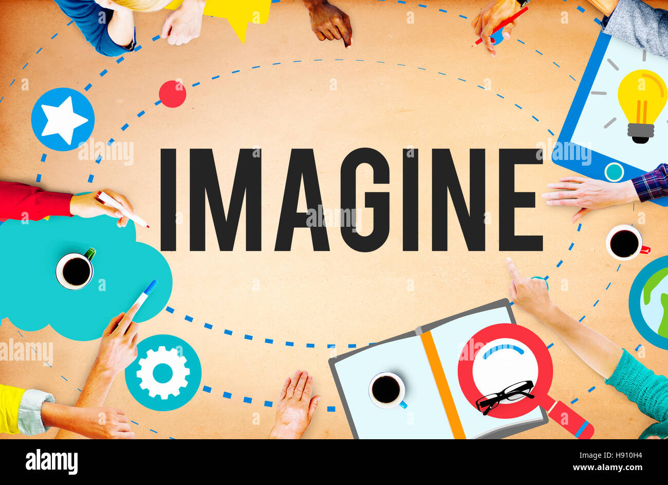 Imagine Imagination Ideas Innovate Thinking Concept Stock Photo - Alamy