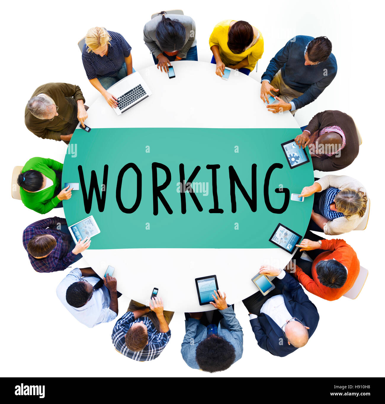 Working Work Worker Teamwork Business Connection Concept Stock Photo ...
