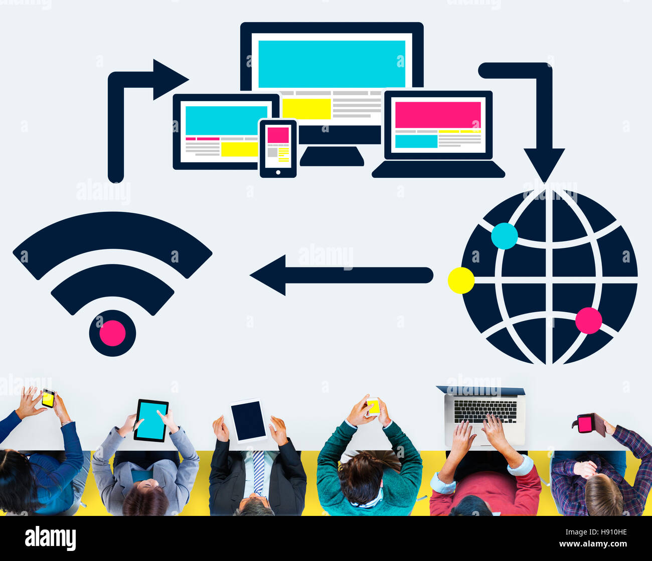 Computer Network Internet Technology Connection Concept Stock Photo - Alamy