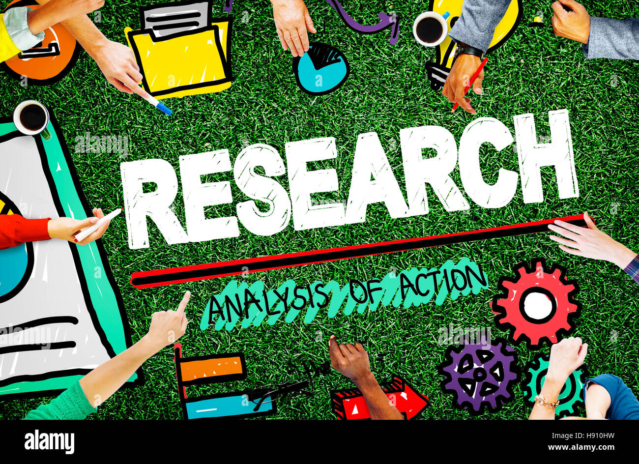 Research Exploration Facts Feedback Report Concept Stock Photo - Alamy