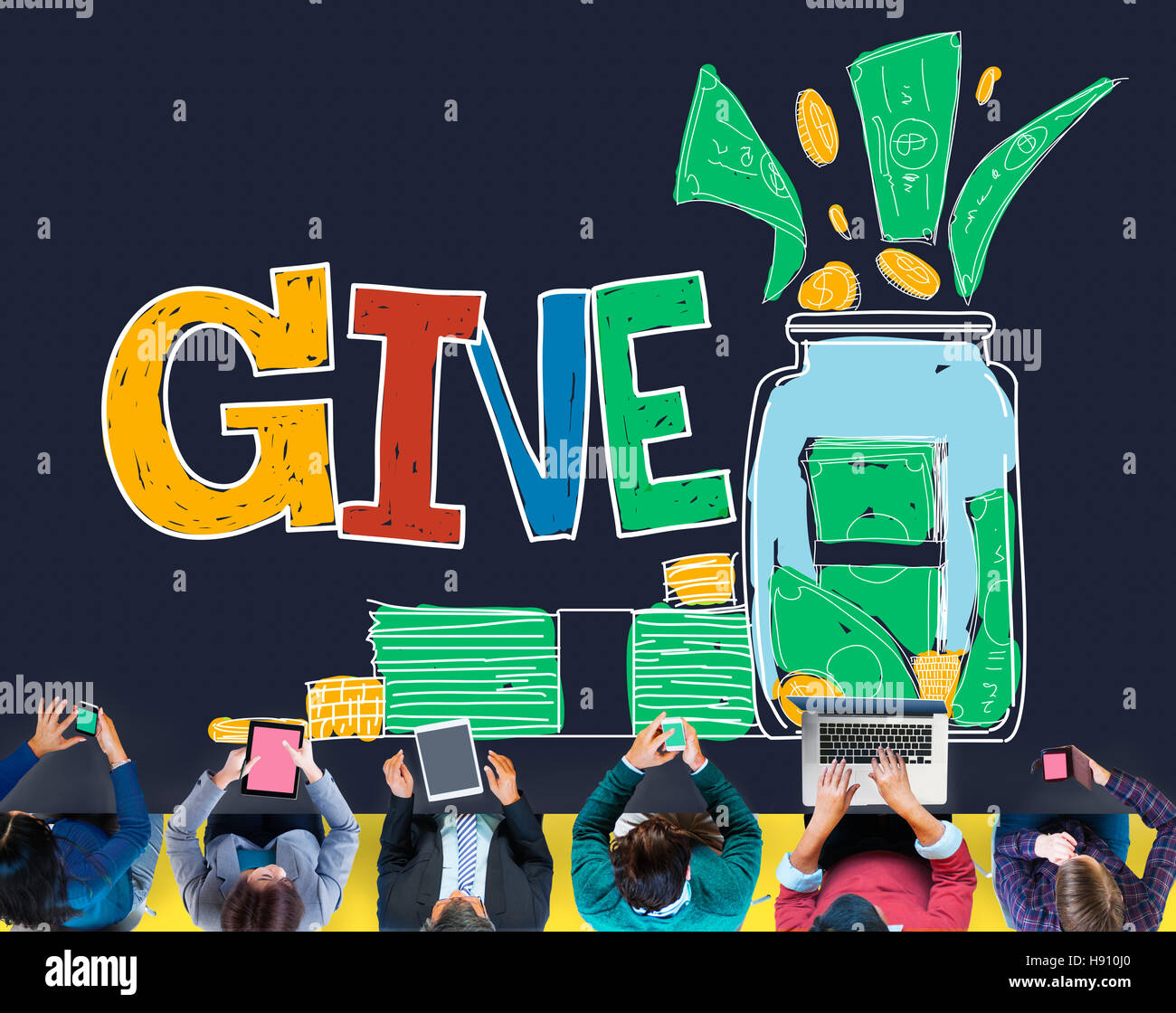 Give Help Donation Charity Volunteer Concept Stock Photo - Alamy