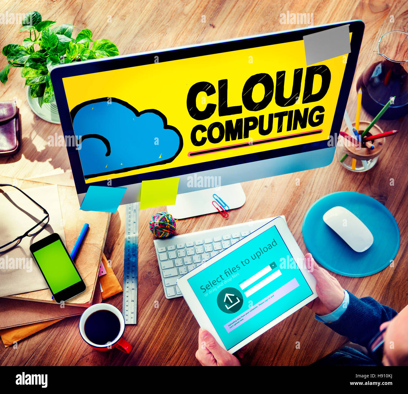 Cloud Computing Connection Network Internet Storage Concept Stock Photo ...