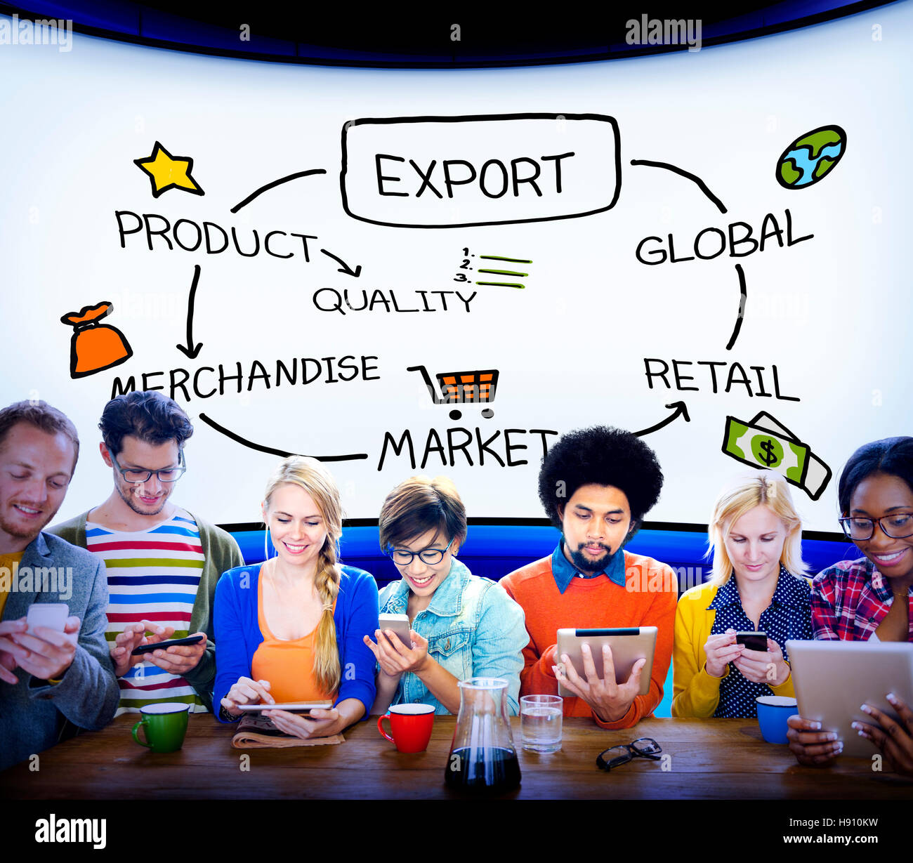 Export Product Merchandise Retail Quality Concept Stock Photo - Alamy