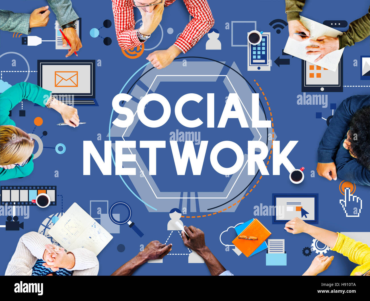 Social Network Communication Media Technology Concept Stock Photo - Alamy