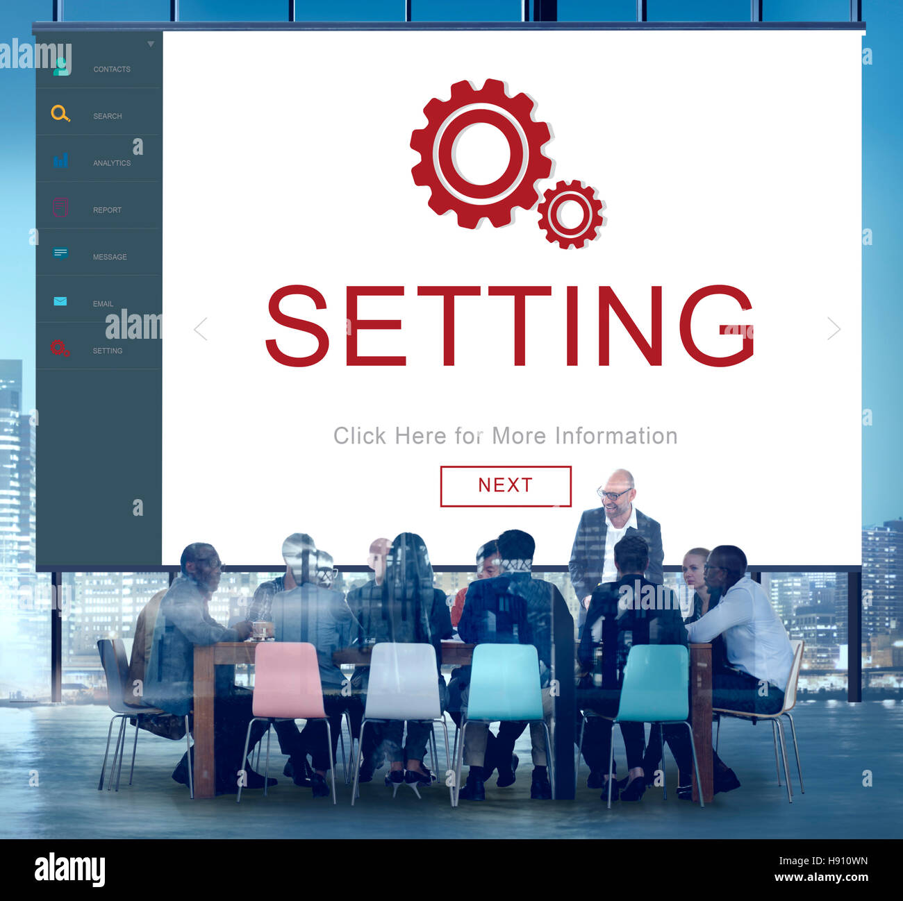 Settings Electronic Device Homepage Concept Stock Photo - Alamy