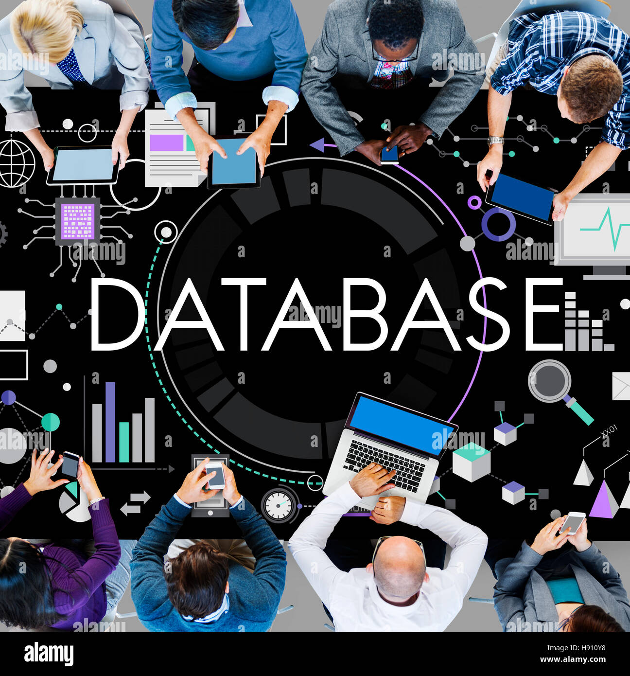 Database Data Information Business Chart Concept Stock Photo - Alamy