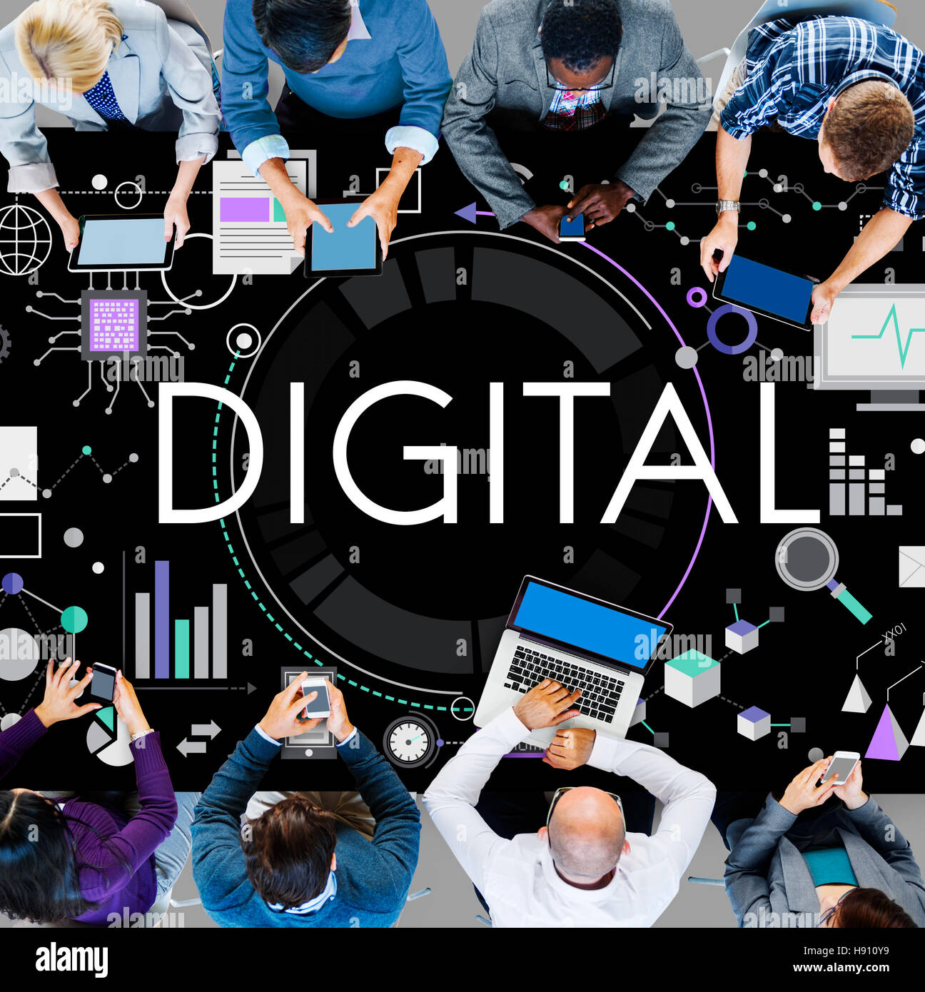 Digital Advanced Technology Innovation Electronics Concept Stock Photo ...