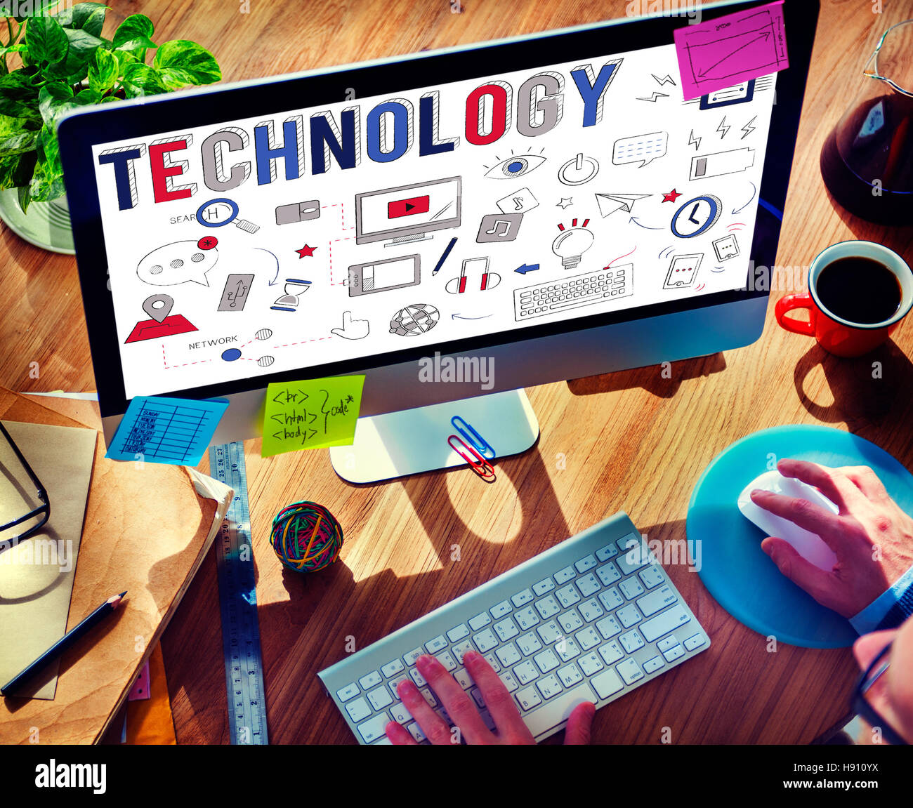 Technology Digital Communication Multimedia Device Concept Stock Photo ...