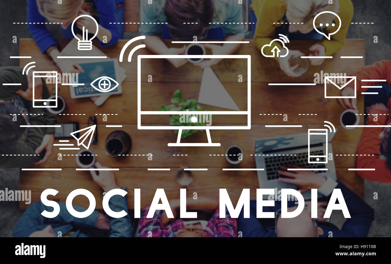 Social Media Devices Communication Connection Concept Stock Photo - Alamy