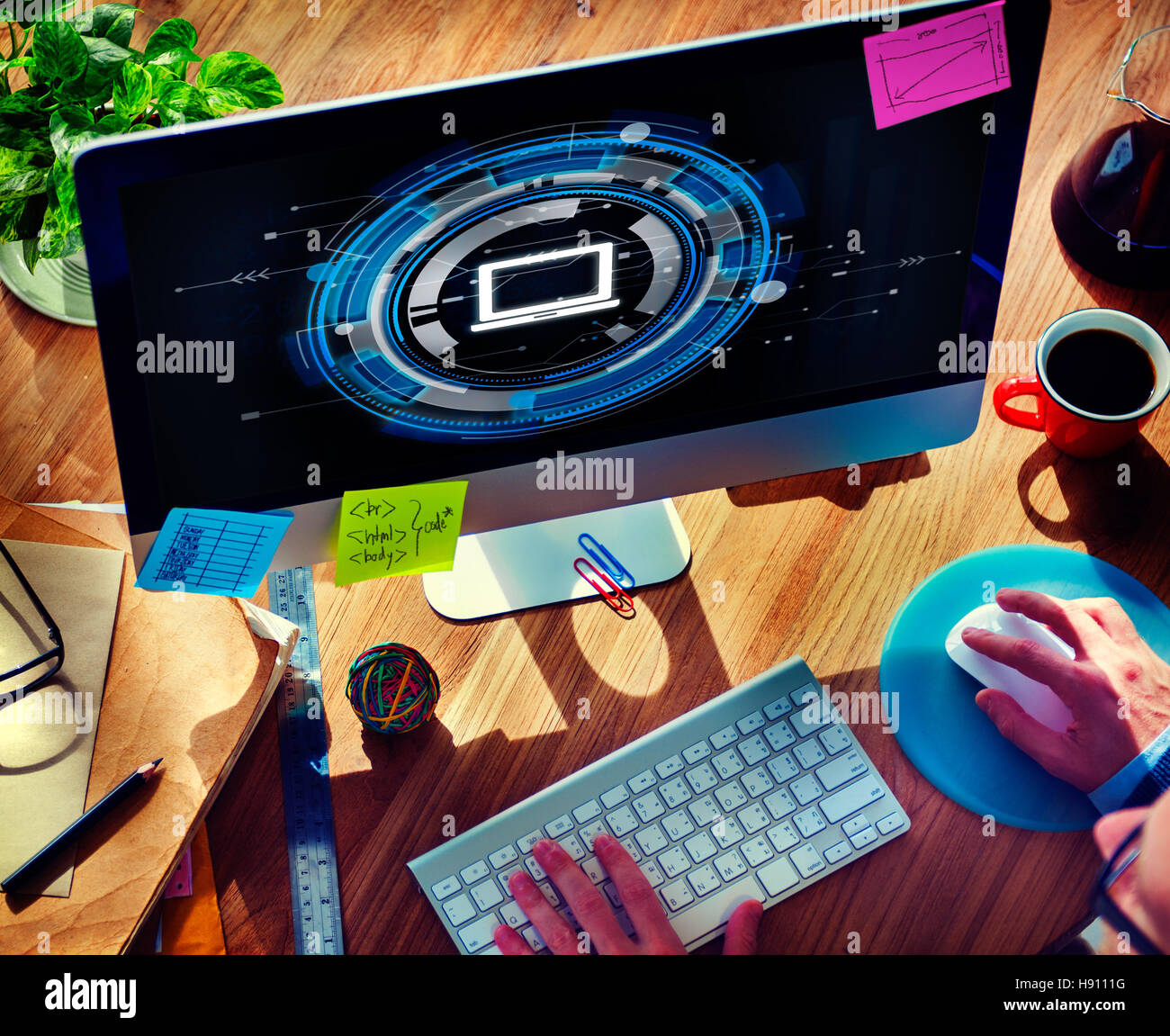 Computer Information Technology Connection Concept Stock Photo - Alamy