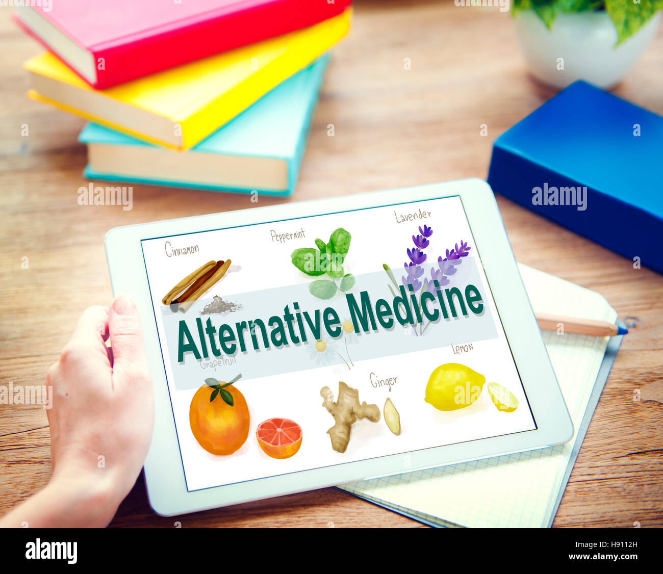 Alternative Medicine Health Herb Therapy Concept Stock Photo - Alamy