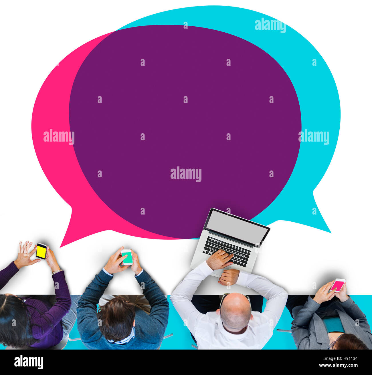 Speech Bubble Discussion Talking Symbol Concept Stock Photo - Alamy
