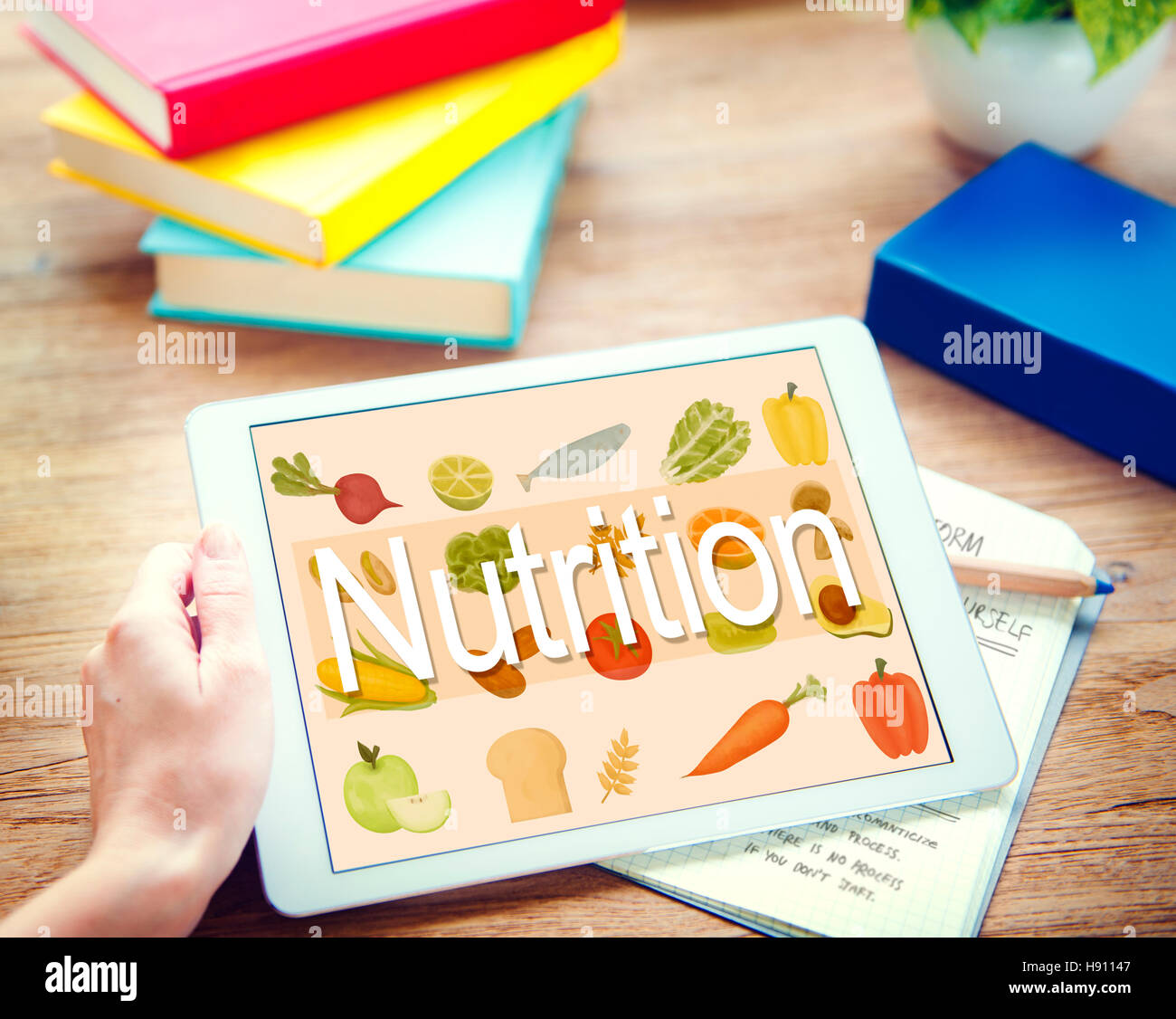Nutrition Food Diet Healthy Life Concept Stock Photo - Alamy