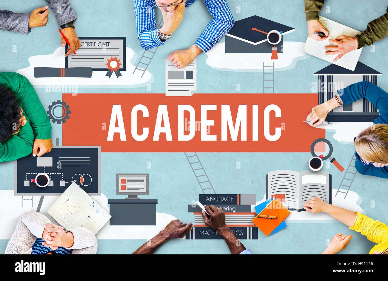Collage Academic Education Institution Concept Stock Photo - Alamy