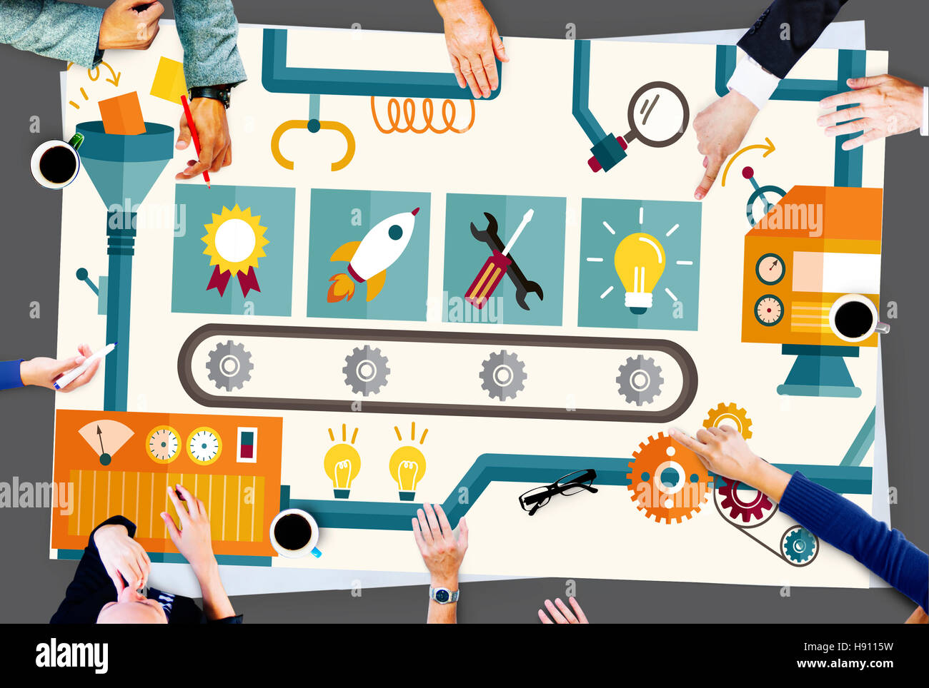 Automation Processing Industry Machinery Concept Stock Photo - Alamy