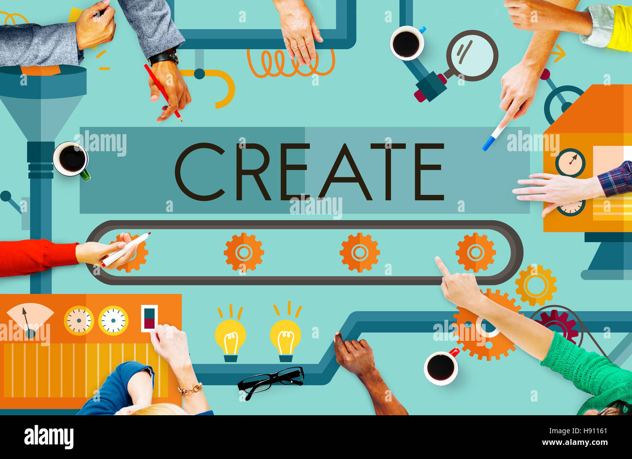 Create Innovation Imagination Development Ideas Concept Stock Photo - Alamy