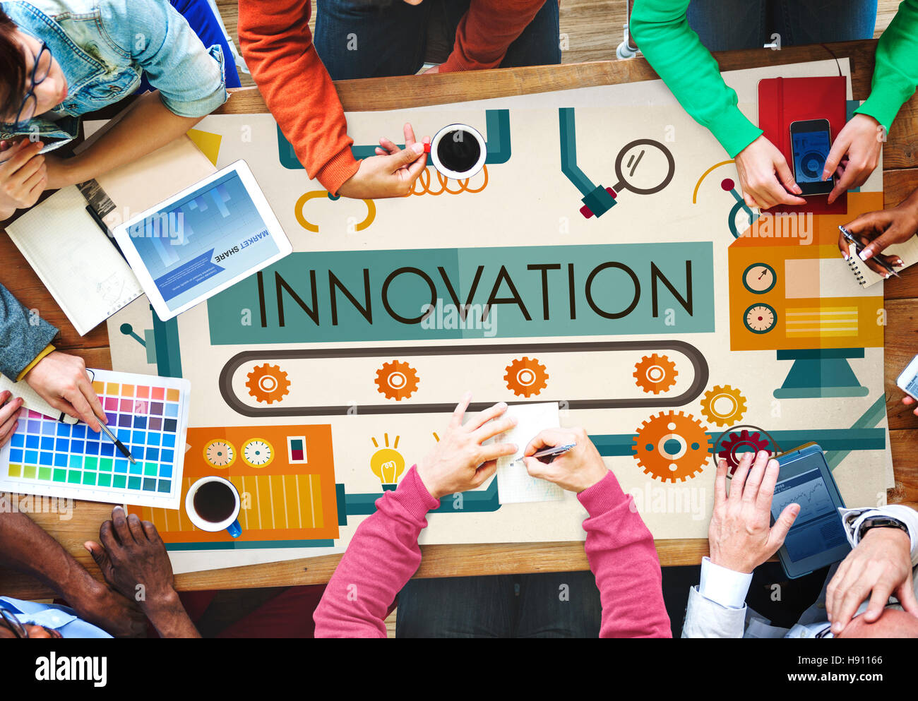 Innovation Ideas Imagine Processing System Concept Stock Photo - Alamy