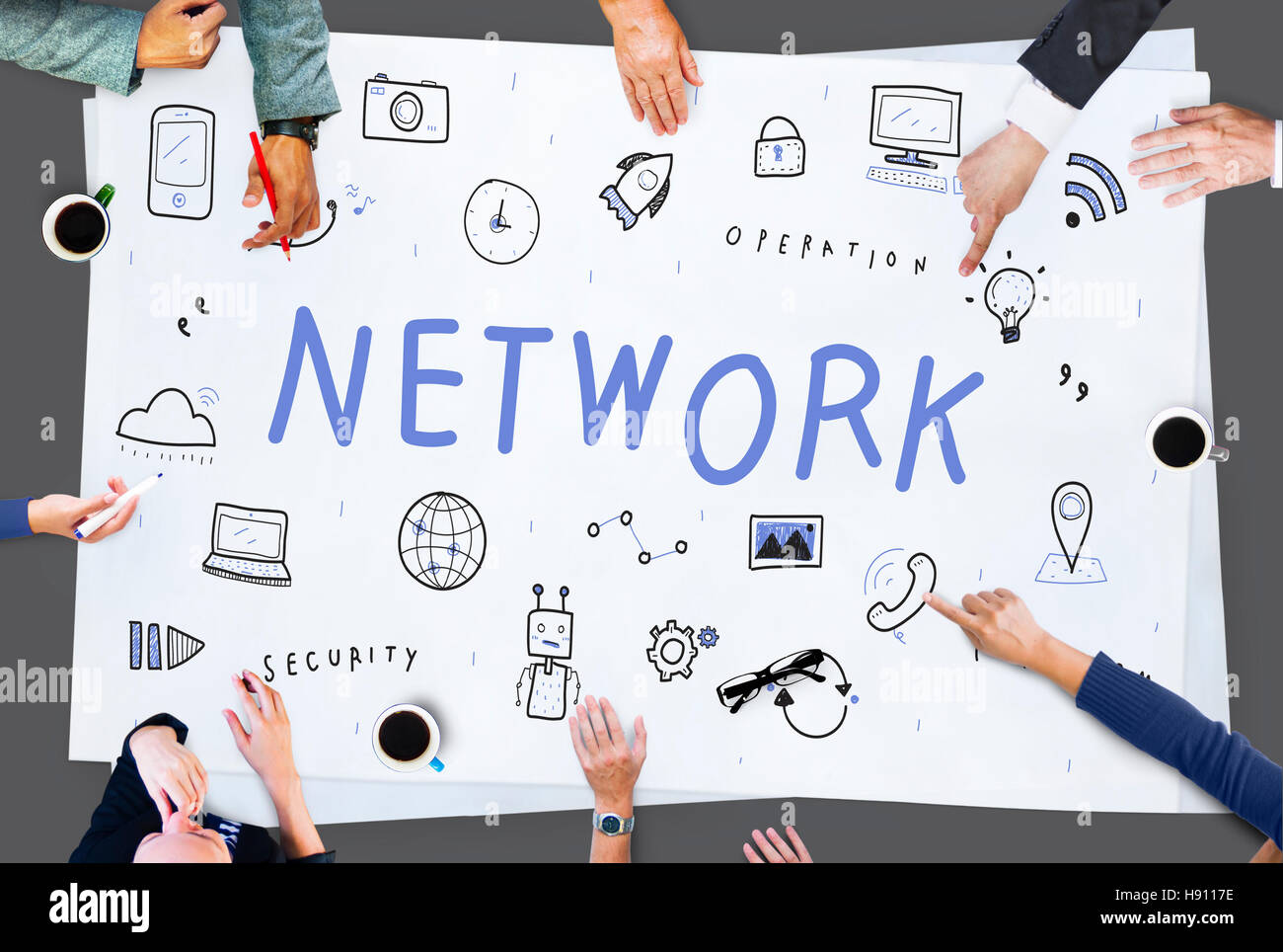 Communication Connection Internet Multimedia Technology Concept Stock ...