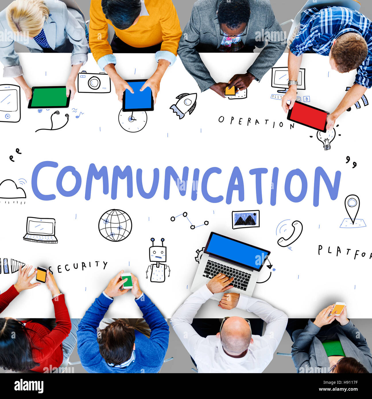 Communication Connection Internet Multimedia Technology Concept Stock ...