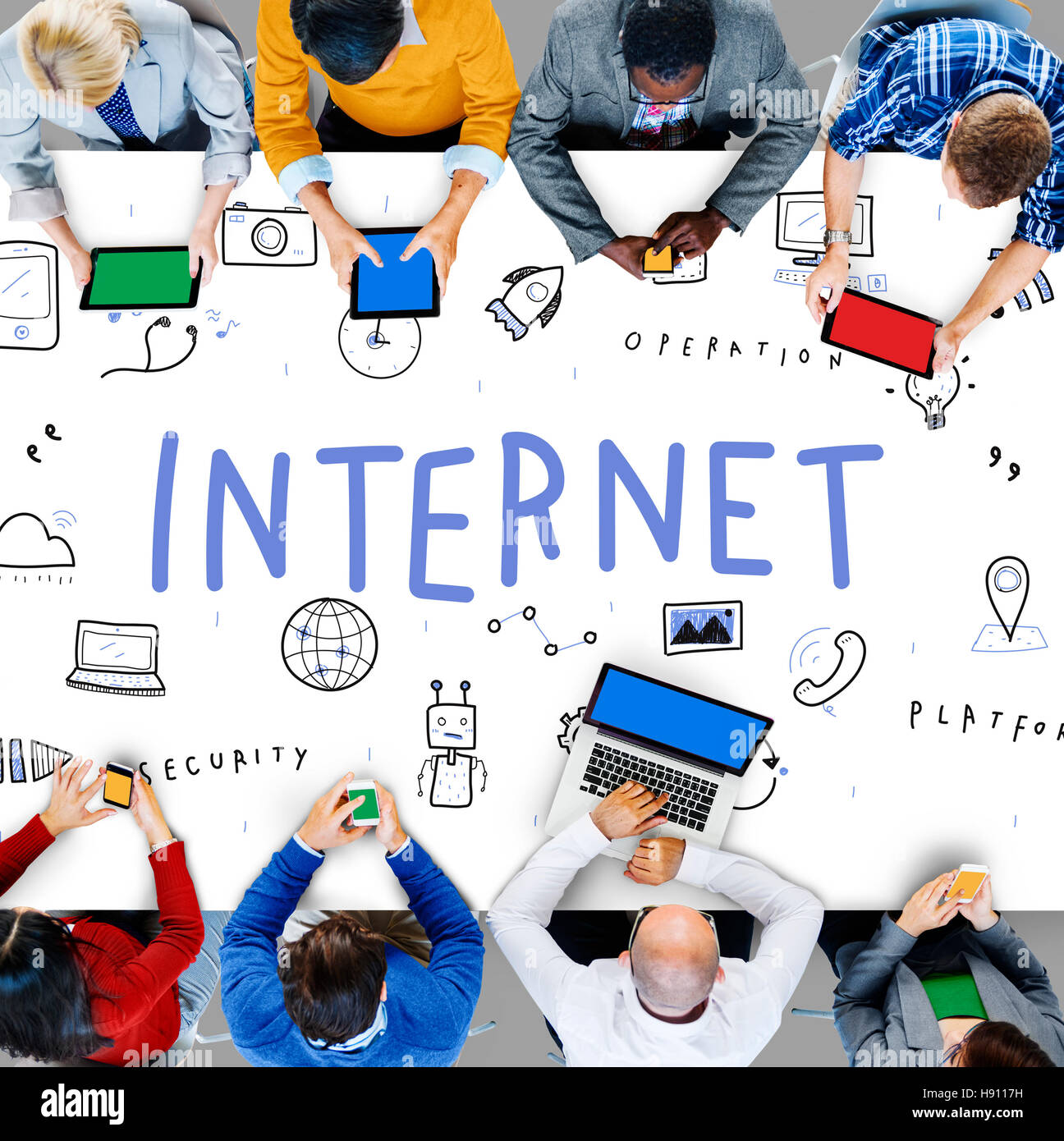 Communication Connection Internet Multimedia Technology Concept Stock ...