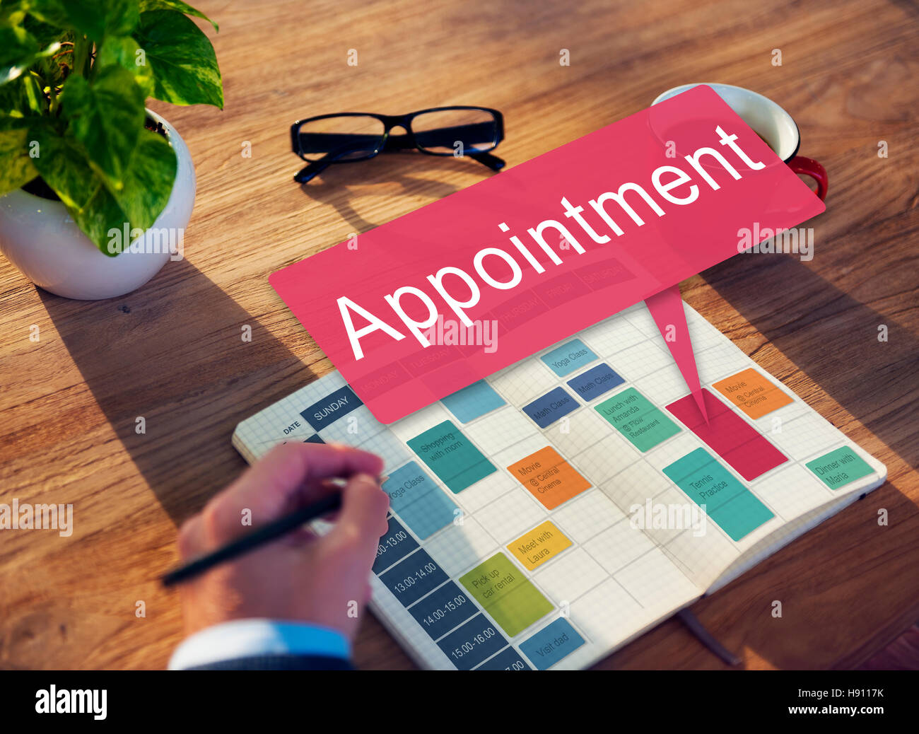 Appointment Appointing Arrangement Calendar Concept Stock Photo - Alamy
