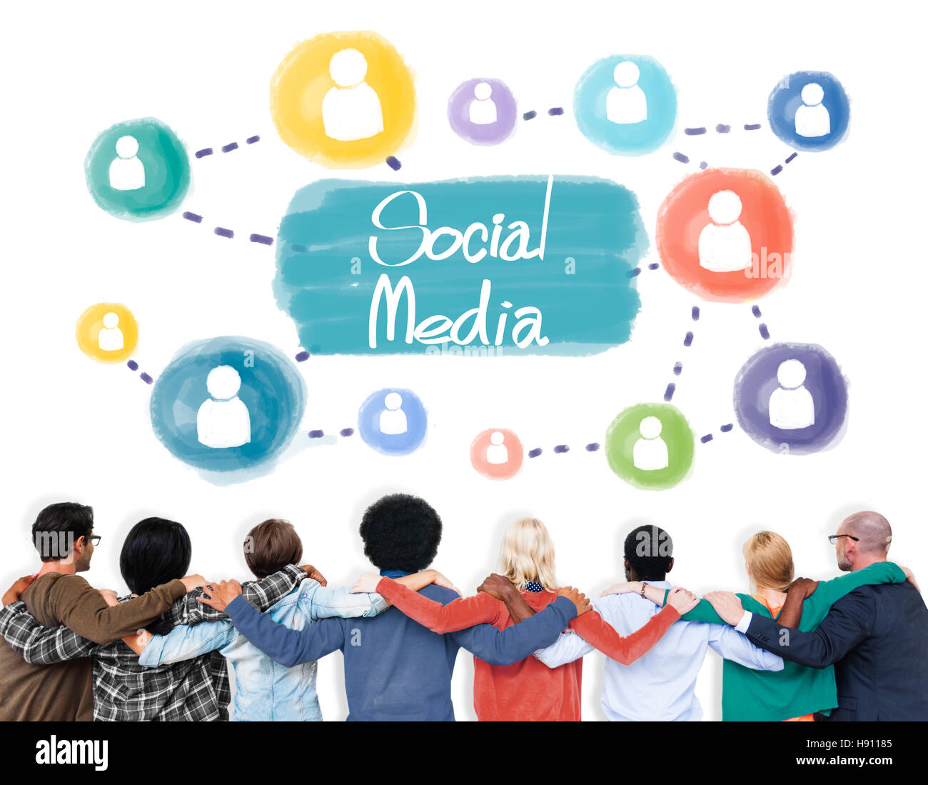 Social Media Communication Connection Network Concept Stock Photo - Alamy