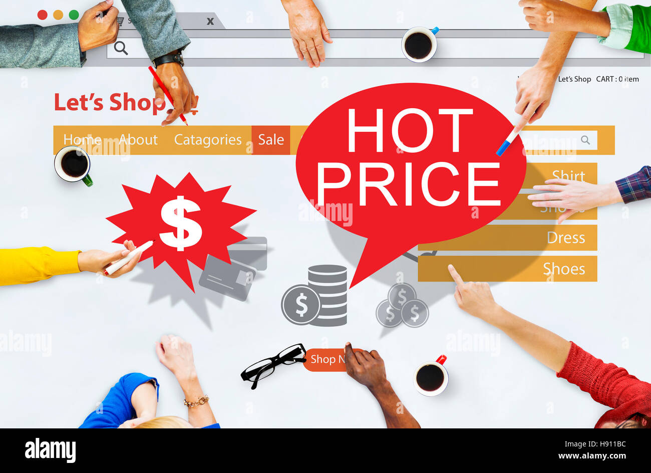 Discount Clearance Hot Price Promotion Concept Stock Photo - Alamy