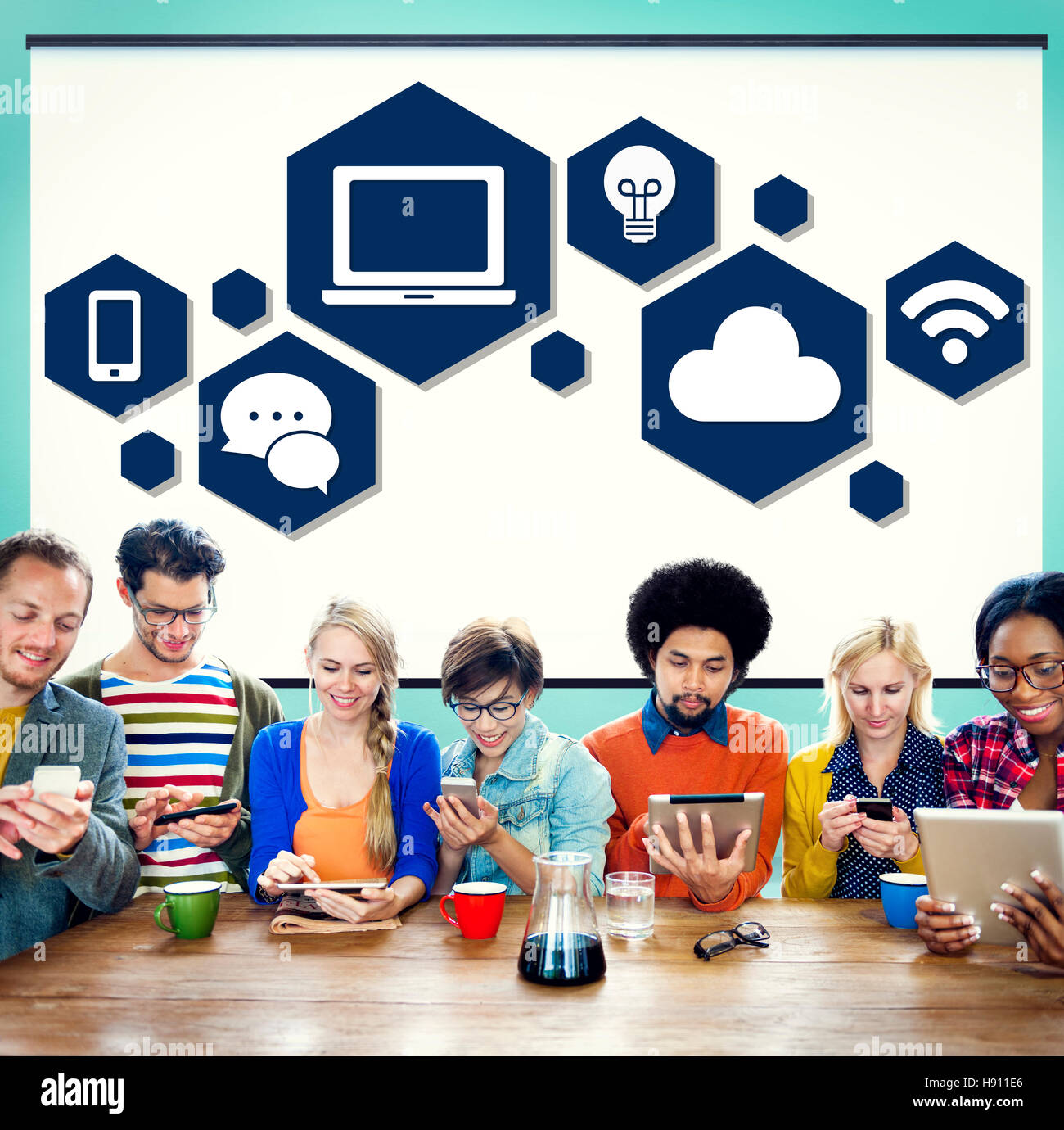 Internet Connection Technology Computer Social Concept Stock Photo - Alamy