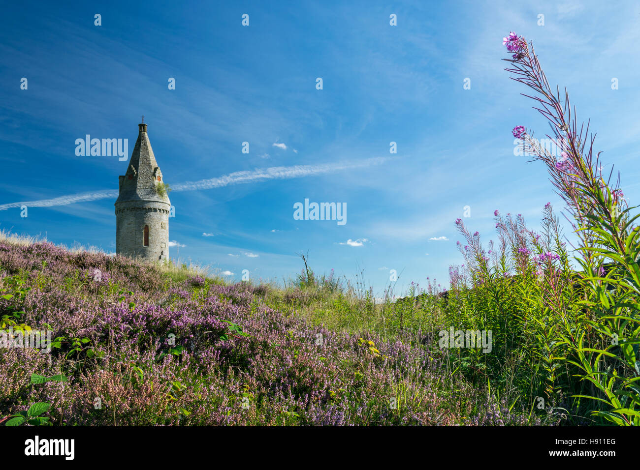 hartshead pike oldham saddleworth landscape summertime united kingdom ...