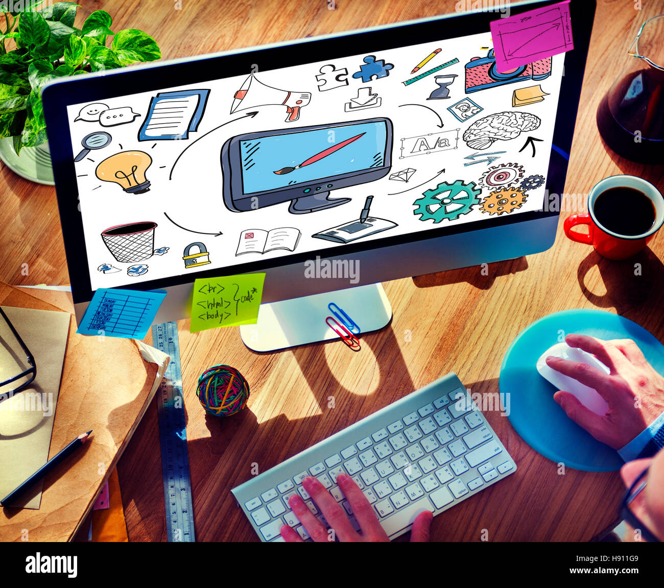 Paint Digital Design Creative Ideas Concept Stock Photo - Alamy