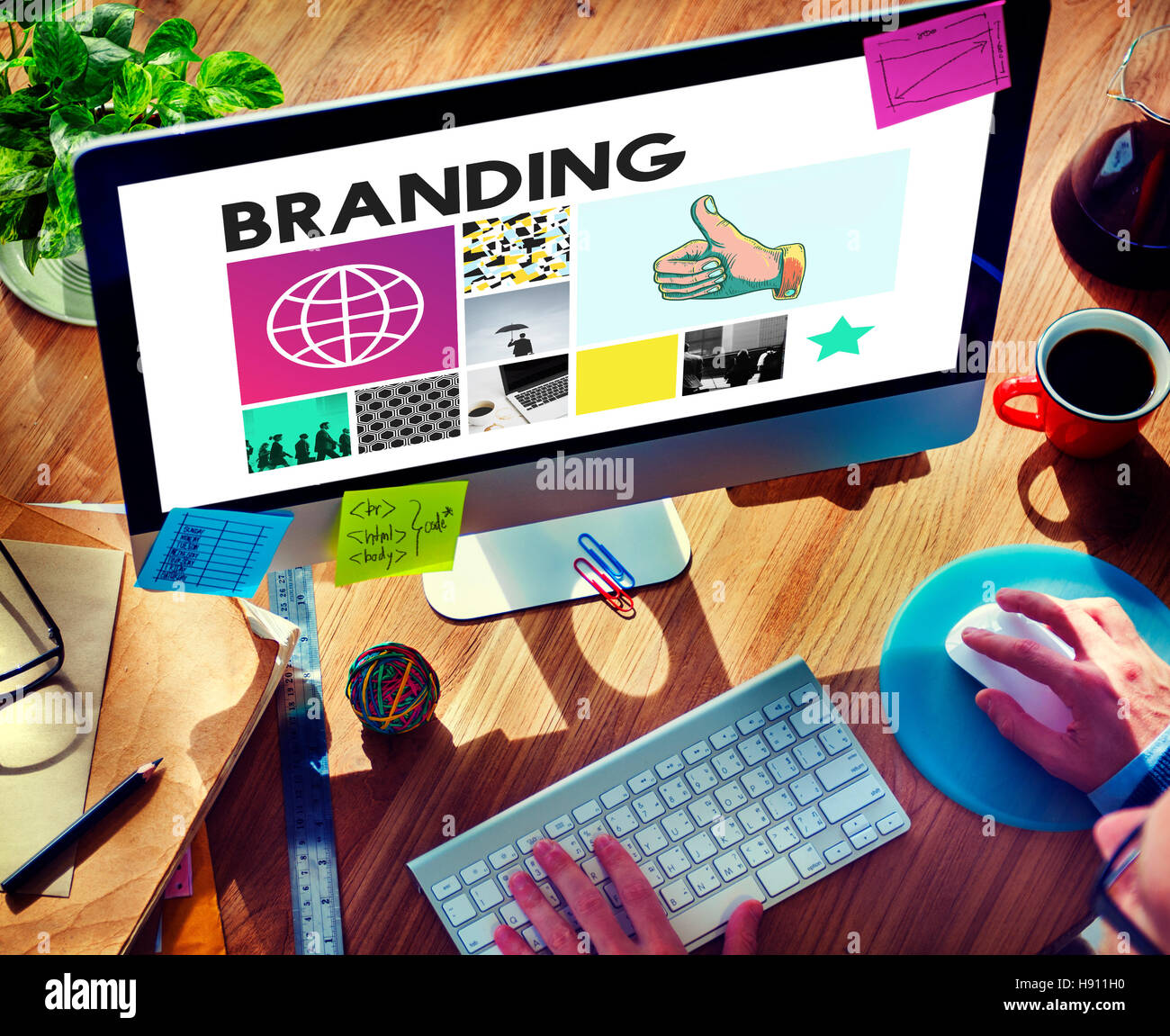 Branding Advertising Copyright Marketing Concept Stock Photo - Alamy