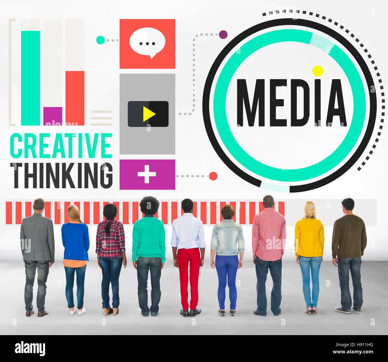 Media Communication Connect Creative Thinking Concept Stock Photo - Alamy