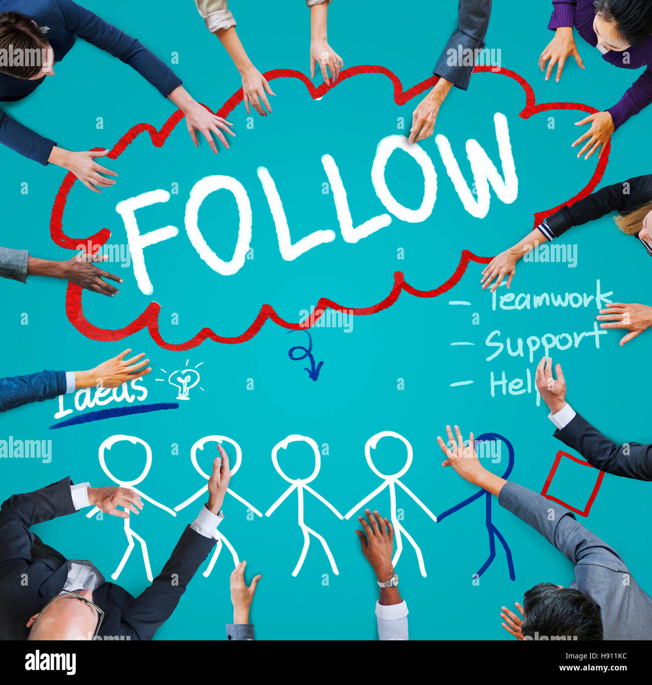 Follow Track Subscribe Social Media Concept Stock Photo - Alamy