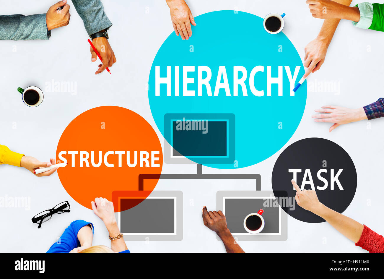 Hierarchy Structure Task Multilevel Employment Concept Stock Photo - Alamy