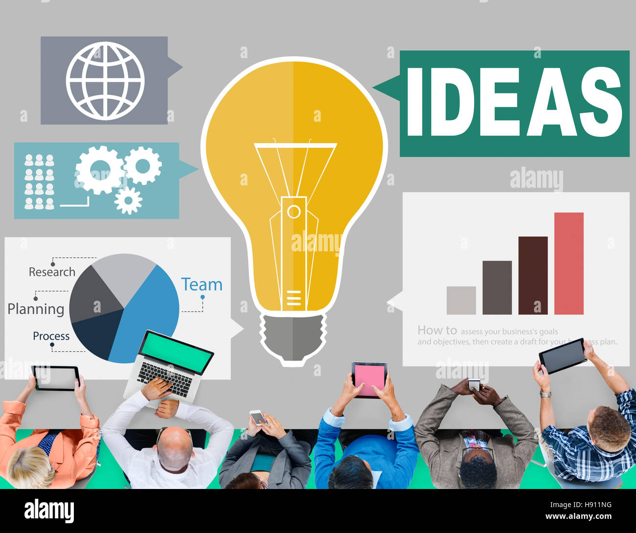Ideas Creativity Graph Inspiration Thoughts Internet Concept Stock ...
