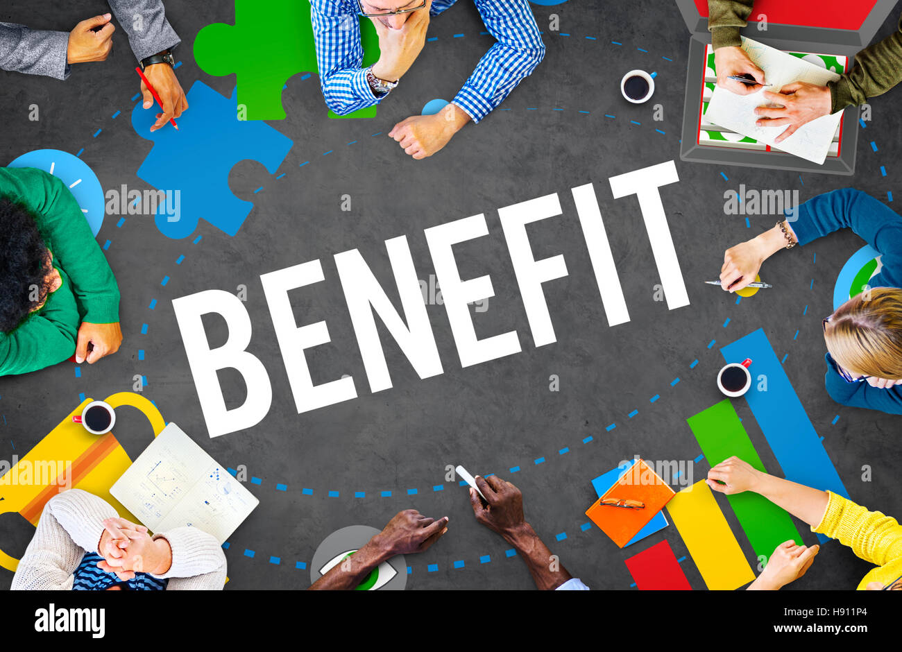 Benefit Advantage Compensation Reward Bonus Concept Stock Photo - Alamy