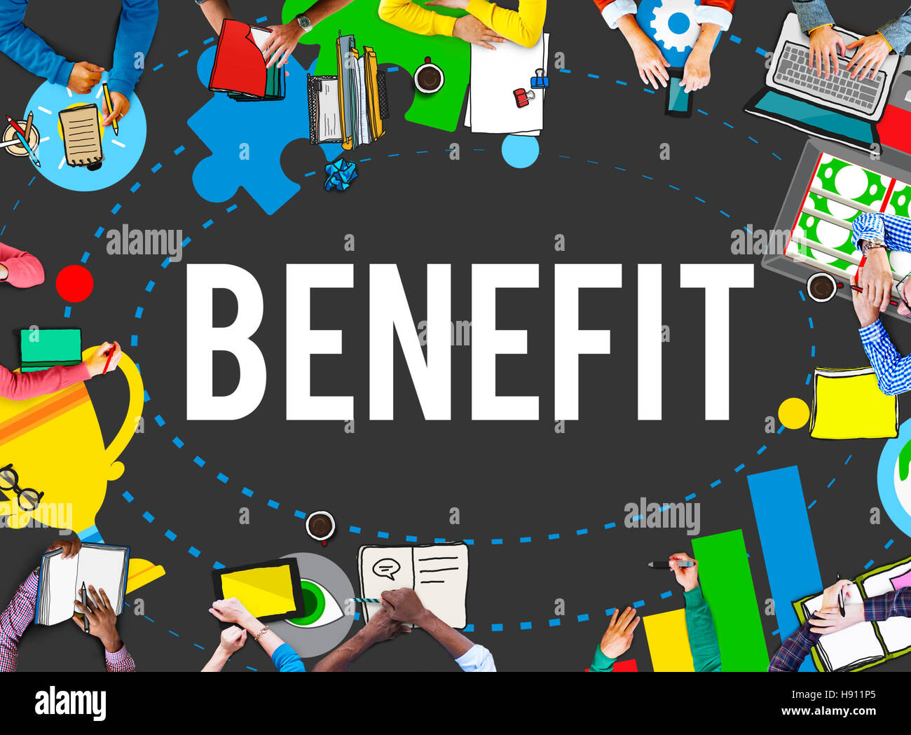Benefit Advantage Compensation Reward Bonus Concept Stock Photo - Alamy