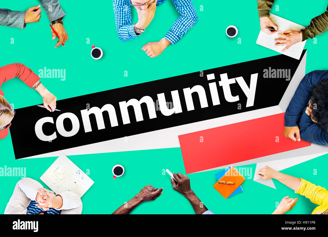 Community Citizen Connection Group Network Concept Stock Photo - Alamy