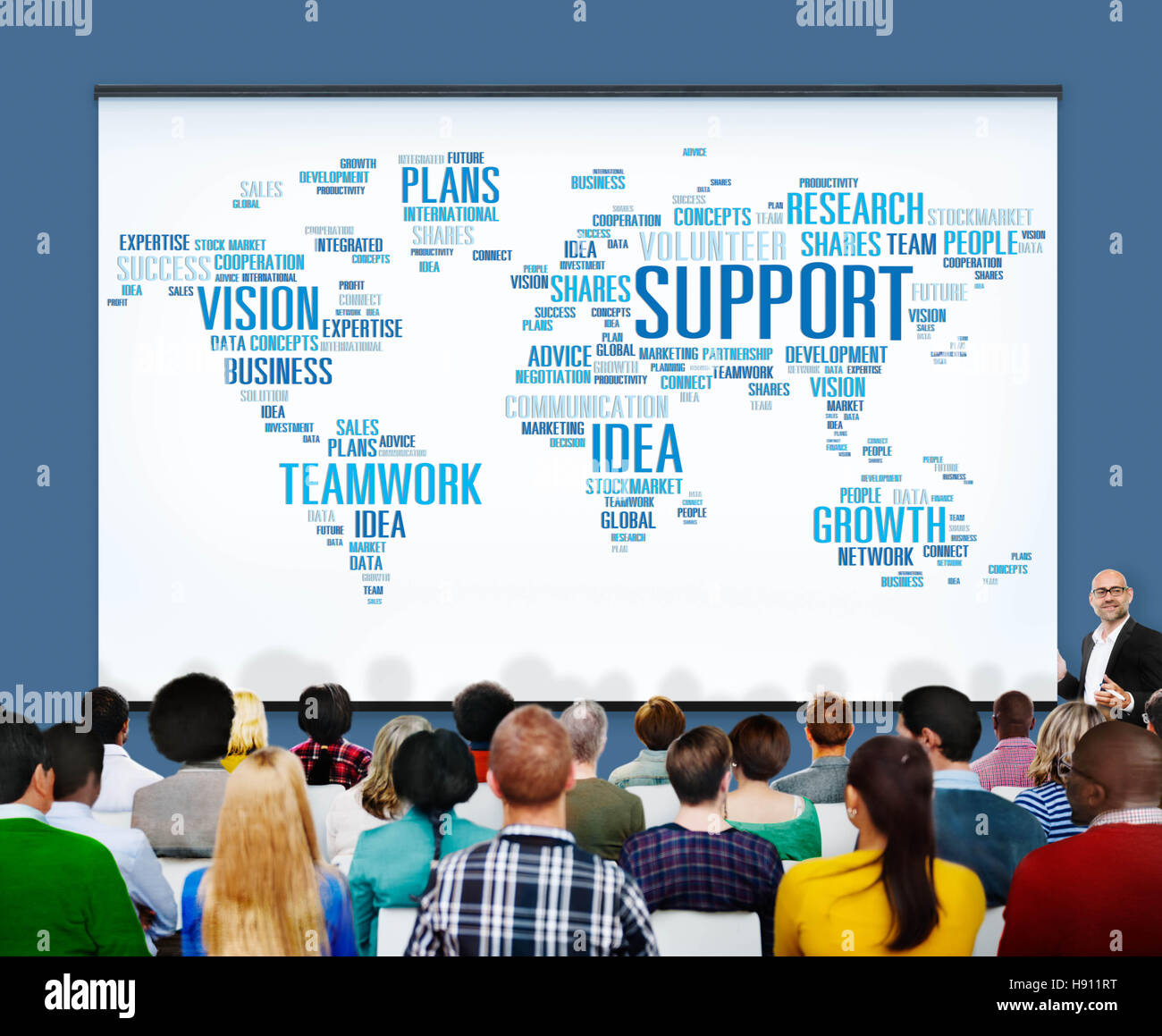 Support Idea Plans Vision Buiness Growth Global Concept Stock Photo - Alamy