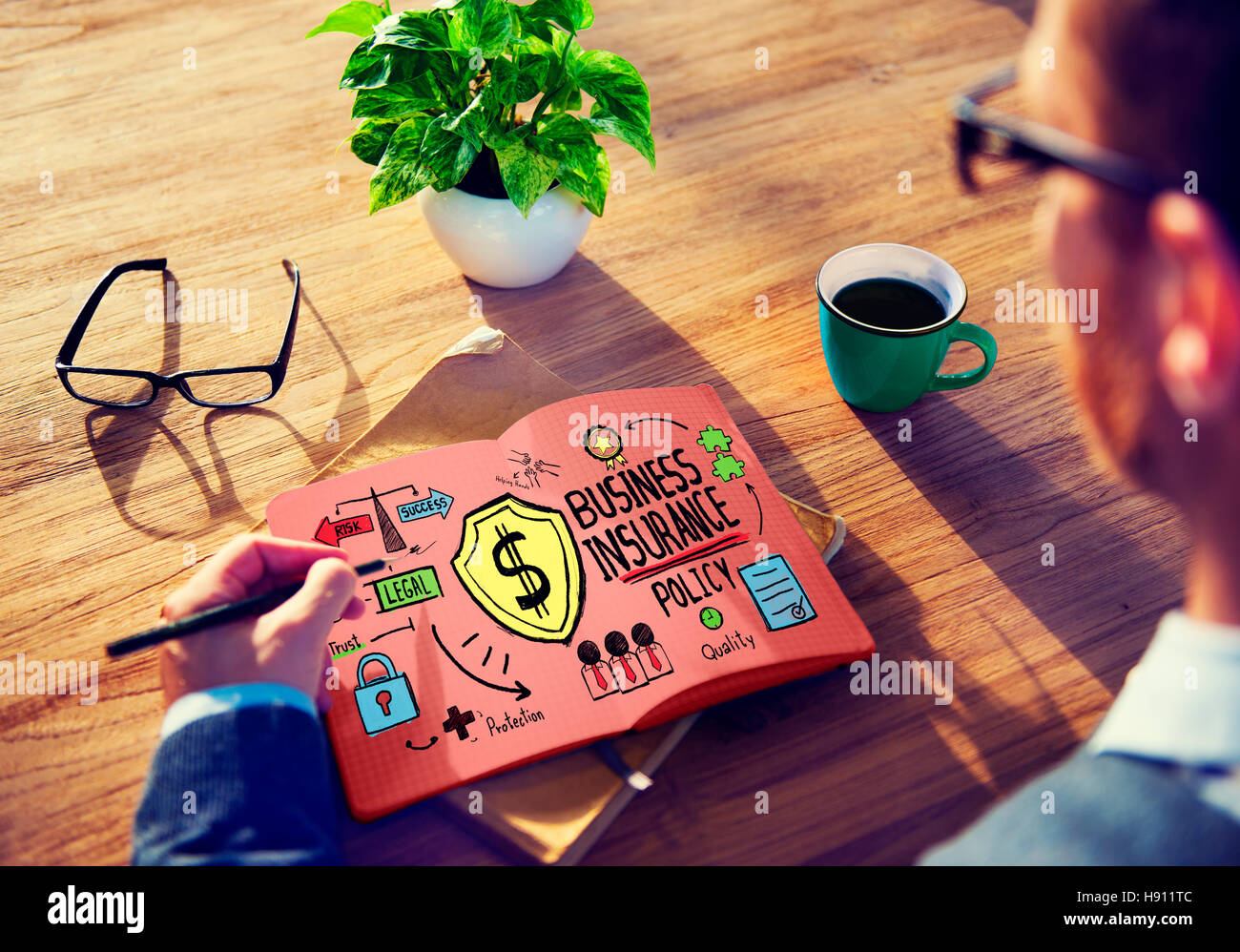 Business Insurance Policy Guard Safety Security Concept Stock Photo - Alamy