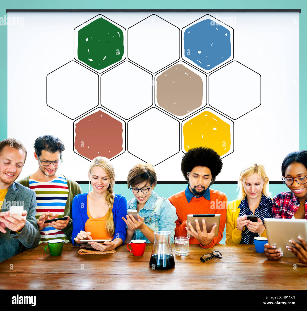 Bee Hive Honey Community Teamwork Concept Stock Photo - Alamy