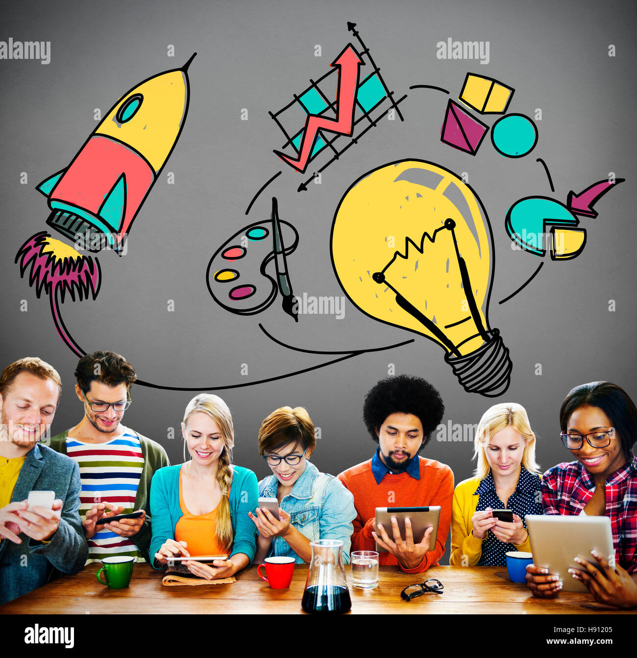 Ideas Inspiration Think Creative Research Concept Stock Photo - Alamy