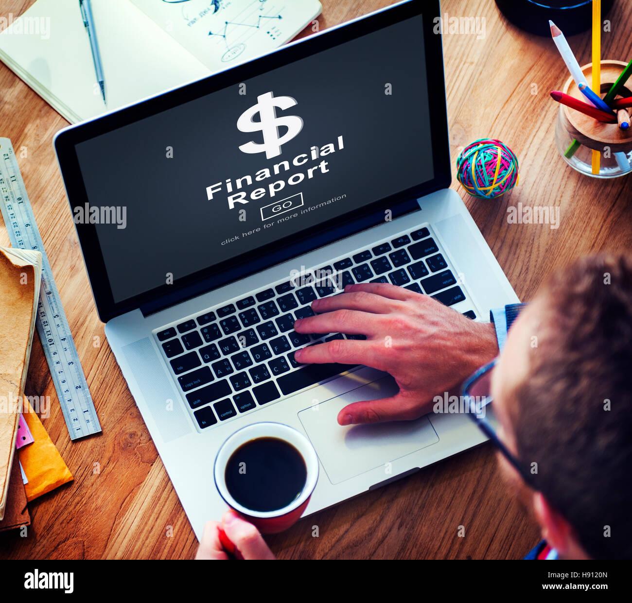 Financial Report Dollar Sign Go Concept Stock Photo - Alamy