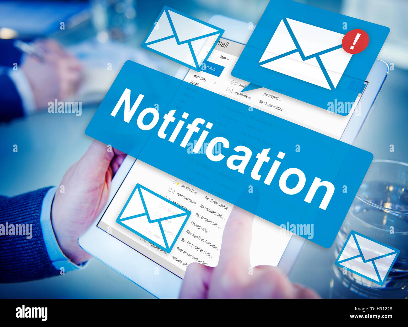 Notification Alert Digital Icon Internet Network Concept Stock Photo ...