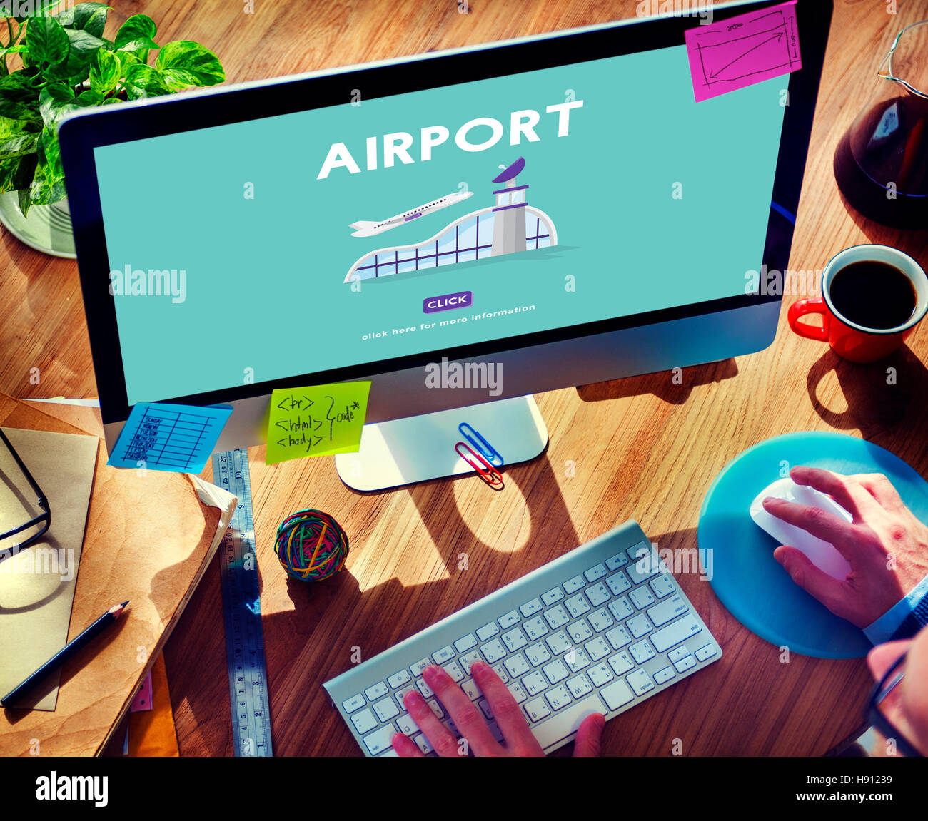 Airport Airplane Flight Destination Journey Concept Stock Photo - Alamy