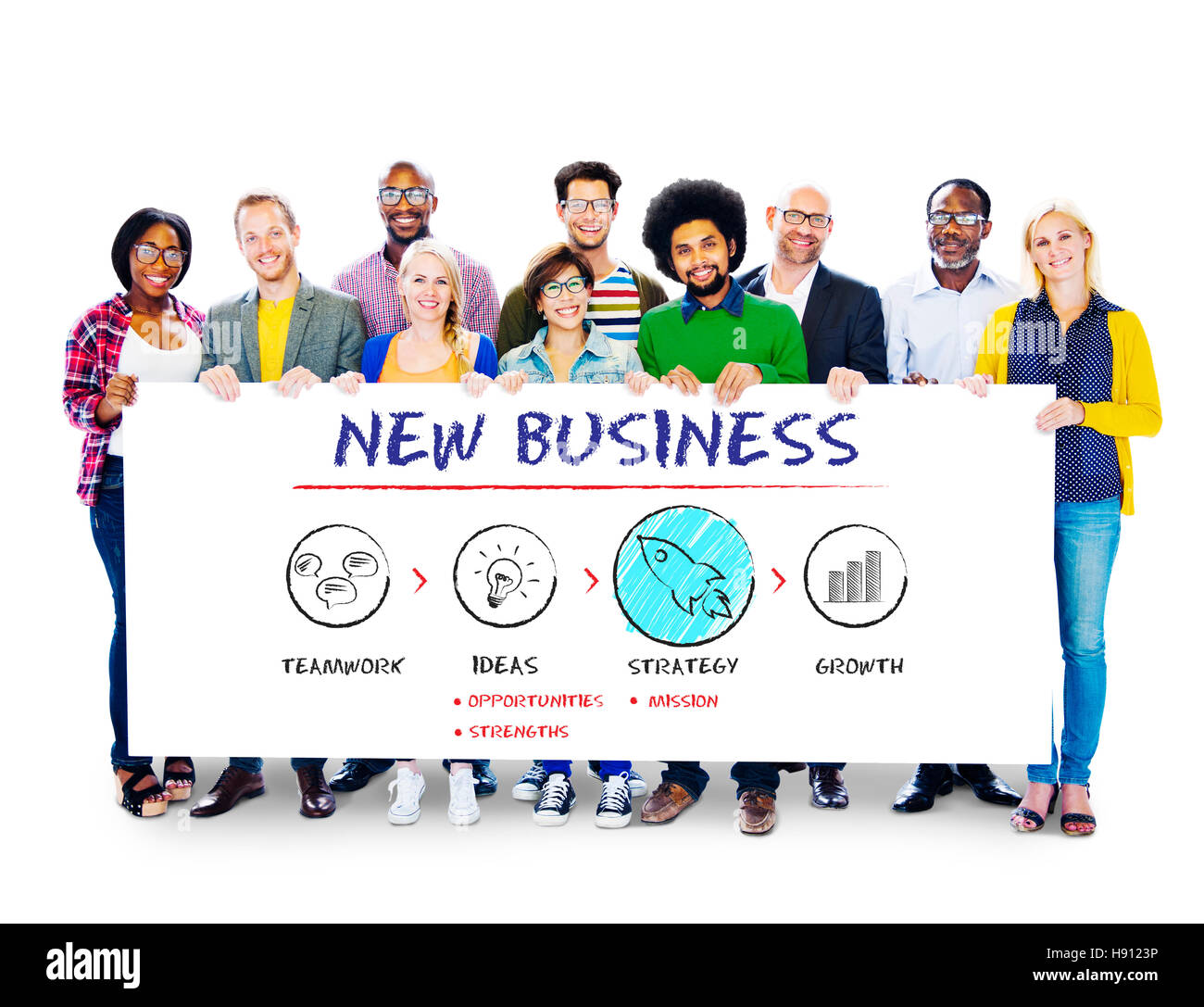 New Business Begin Launch Growth Success Concept Stock Photo - Alamy