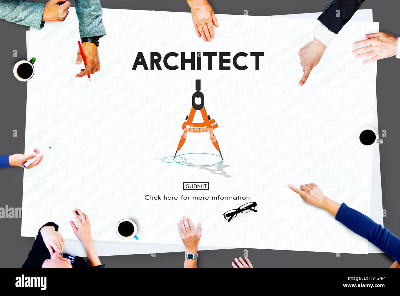 Architect Architecture Design Infrastructure Construction Concept Stock ...
